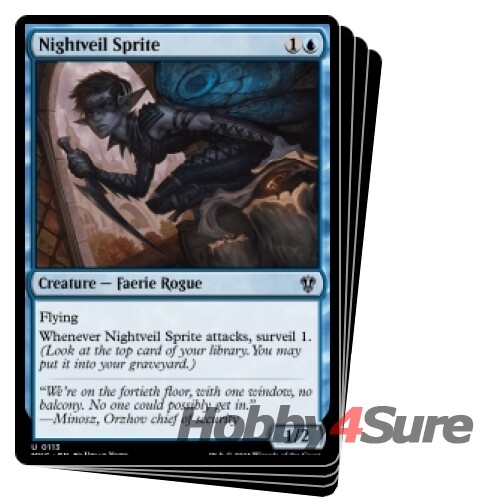 Nightveil Sprite X4 M/NM Magic MTG Murders At Karlov Manor: Commander ...
