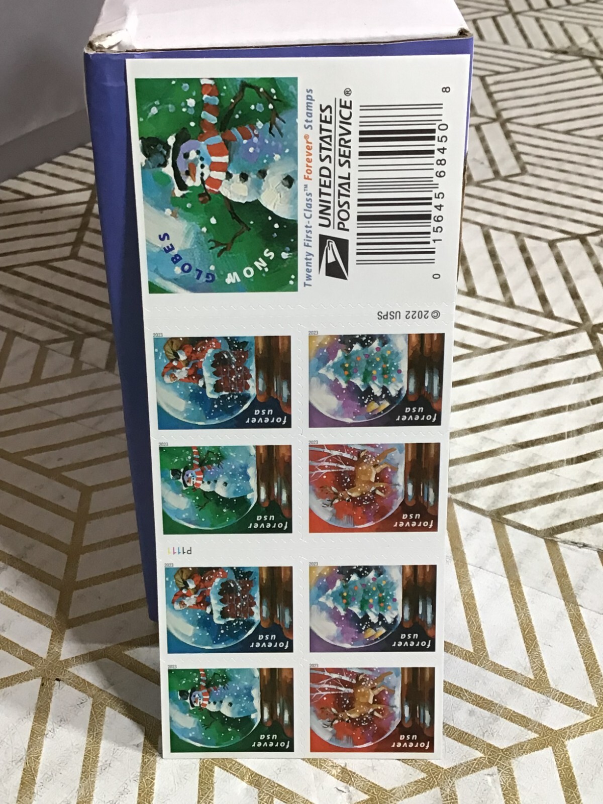 Mint US Snow Globes Booklet Pane of 20 Forever USA Stamps Scott# 5816 ...