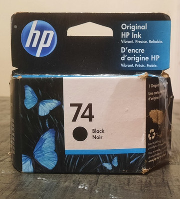 HP 74 Black Original Ink Cartridge New CB335WN Genuine Print EXP Nov ...