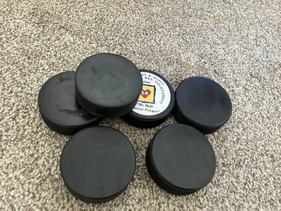 Ice Hockey Pucks, Mixed Lot Of 6 , Used Hockey Pucks | eBay
