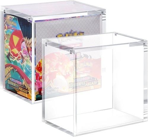 Pokemon Booster Box Acrylic Case Magnetic Lid UV Protection Display ...