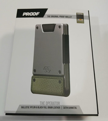 Proof wallet THE OPERATOR Ballistic Nylon & black grain leather- Satin ...