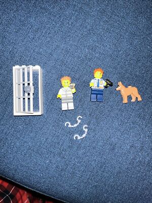 LEGO Police Officer Security, Inmate, K9 Dog 60370 GENUINE Mini Figures ...