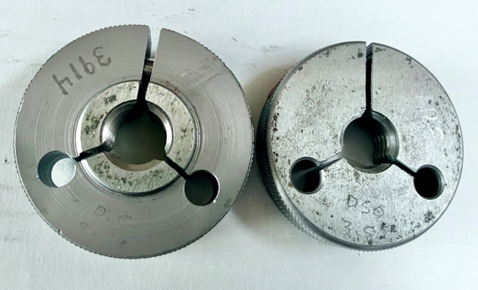 SWANSON 5/8-11 UNC 2A THREAD RING GAGES .625 GO NO GO P.D.'S = .5644 ...