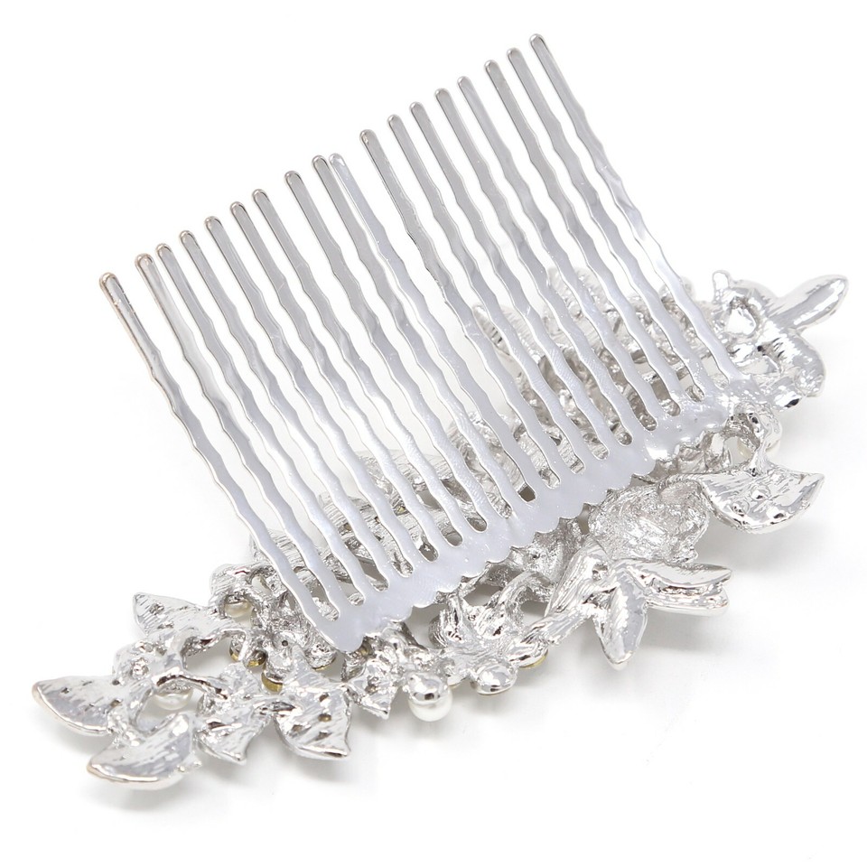 beautiful elegant wedding bridal hair comb Ivory Color pearl and ...