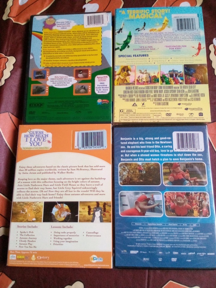 4 Children DVD Lot: Forest Ranger Color City Benjamin the elephant ...