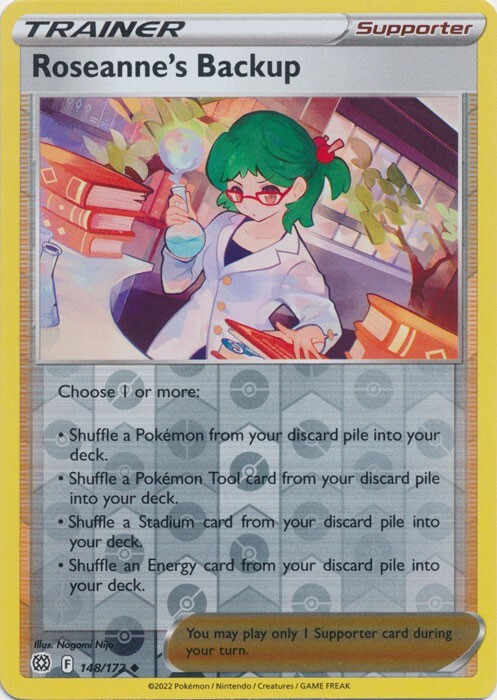 Reverse Holo Roseanne's Backup 148/172 Brilliant Stars Uncommon Pokemon ...