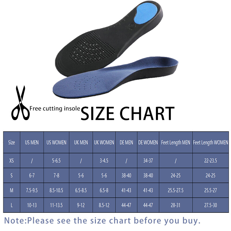 Women Men Orthotic Gel Arch Support Insoles Orthopedic Shoe Inserts ...