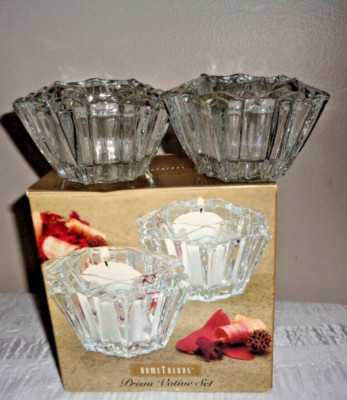 Set of 2 Crystal Prism Votive Candle Holder 2” Tall by Home Trends in ...