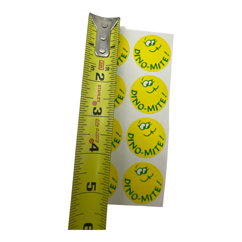 Vintage Scratch n Sniff 8 Stickers Dino Mite Yellow Face Sticker | eBay