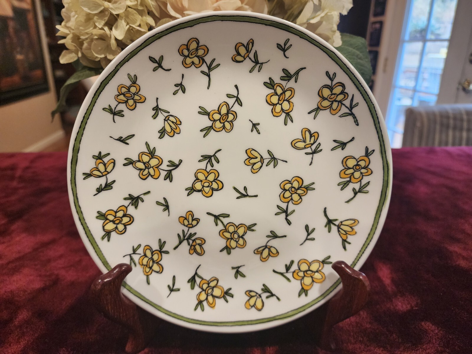6 Anthropologie MOLLY HATCH TWIG New York 8" Plates, Daisy Chain ...