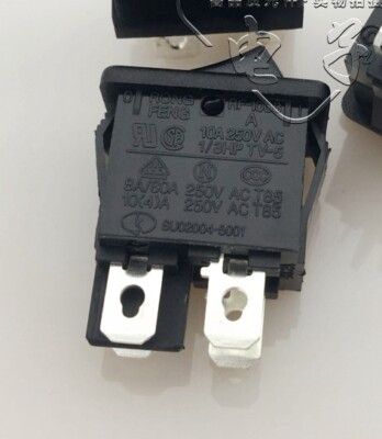 1pcs RONG FENG RF-1003 10A 250VAC 4Feet 2 Positions TV-5 Rocker Switch ...