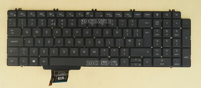 For DELL Precision 7550 7750 7560 7760 Keyboard for Backlit Gray black ...
