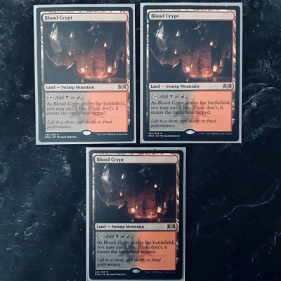 Blood Crypt- Qty 3 MtG Magic the Gathering Card Set - Mint/NM - Rare | eBay