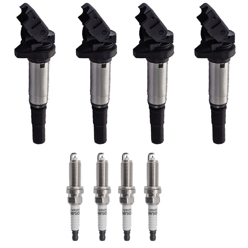 4x Ignition Coils + 4x Iridium Spark Plugs For 2007-2015 Mini Cooper 1 ...