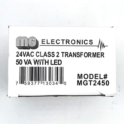 MG Electronics MGT2450P 24VAC Class 2 Transformer 50 VA With LED | eBay