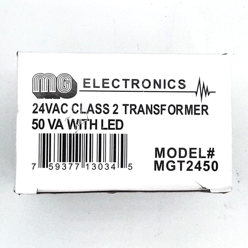 MG Electronics MGT2450P 24VAC Class 2 Transformer 50 VA With LED | eBay