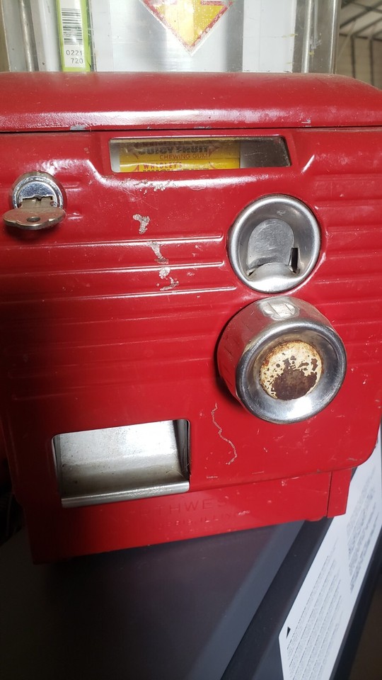 Vtg 1940s? North Western 5 Cent Gum Stick Pack Vending Machine Carousel ...