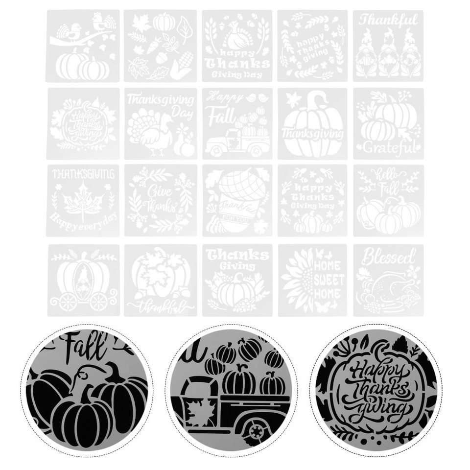 20 PCS Templates for Crafts Drawing Painting Spraying Stencil Stencils ...