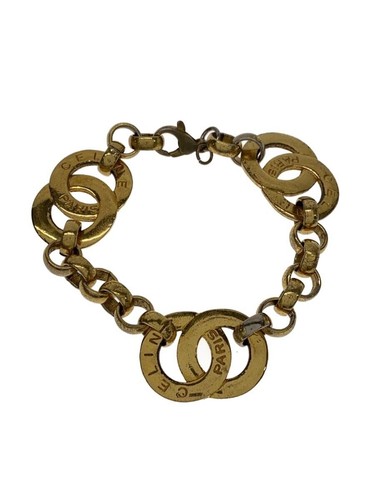 Celine Old Celine Double Circle Logo Bracelet Gld Ladies LJU94 | eBay