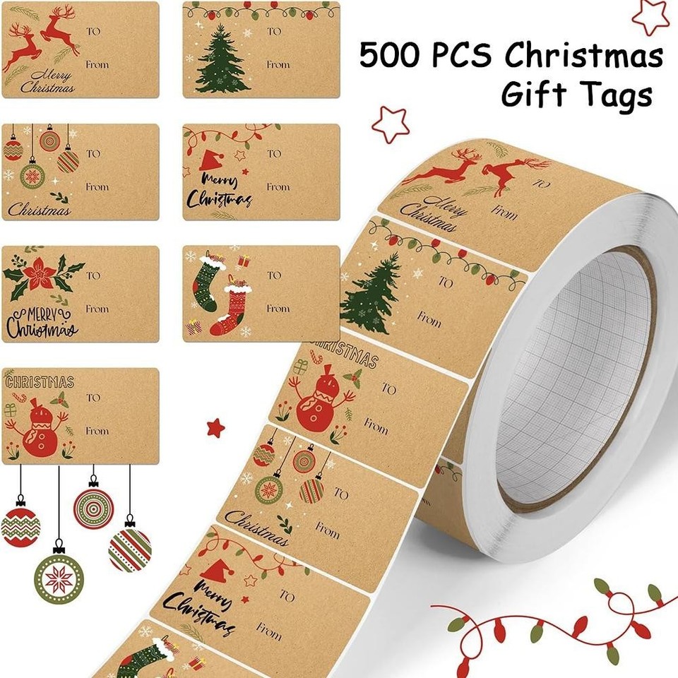Personalised Christmas Stickers For Gift Tags Name Labels Wrapping ...
