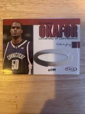 2004-05 Sage Autographed Basketball - Authentic Jersey Emeka Okafor # ...