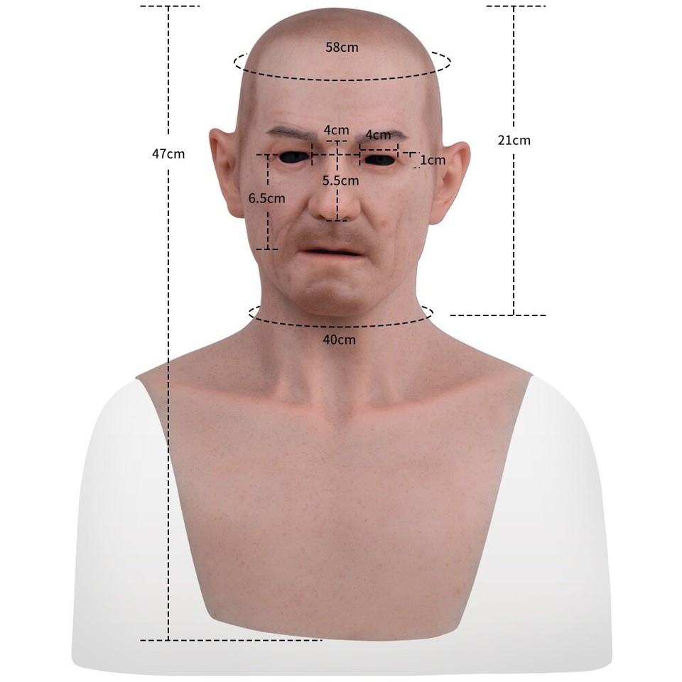 Dokier Realistic Silicone Male Mask Full Mask Disguise For Crossdresser ...