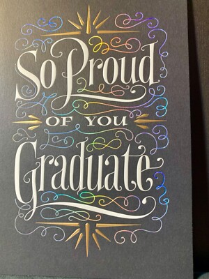 Happy Graduation Card! Hallmark Gorgeous Large Card Elegant! | eBay