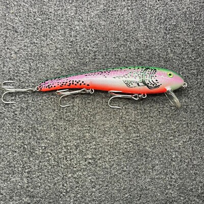Mann's Super Stretch 1- Double Stamp Vintage Crankbait Rainbow Trout ...