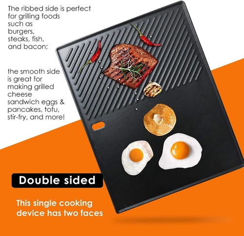 17" x 13.2" Cast Iron Grill Griddle Plate Nexgrill 720-0830H 720-0958A ...