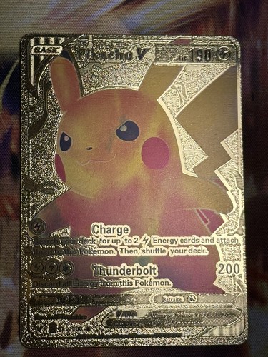 Pikachu V 170/185 Gold Foil Pokemon Card HP 190 | eBay