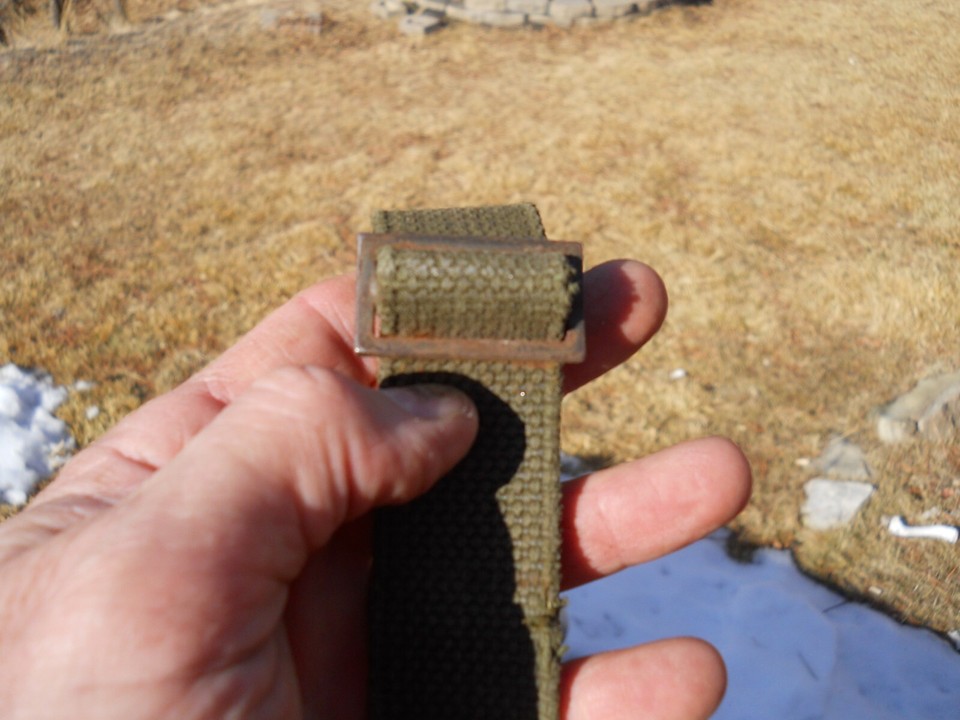 WW2 era US GI RIFLE SLING M1 GARAND 1903 03A3 cotton duck canvas OD w ...