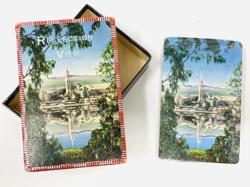 VINTAGE 1940s Playing Cards Deck Reflection View Art Deco Exposition ...