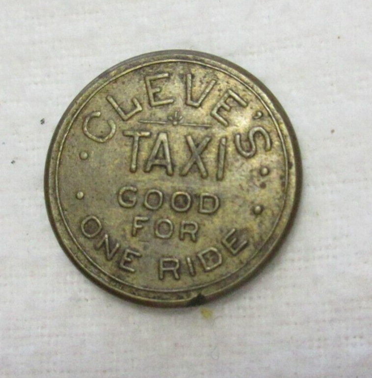 RARE UNIDENTIFIED TRANSPORTATION TOKEN ~ CLEVE'S TAXI ~ GOOD FOR ONE ...