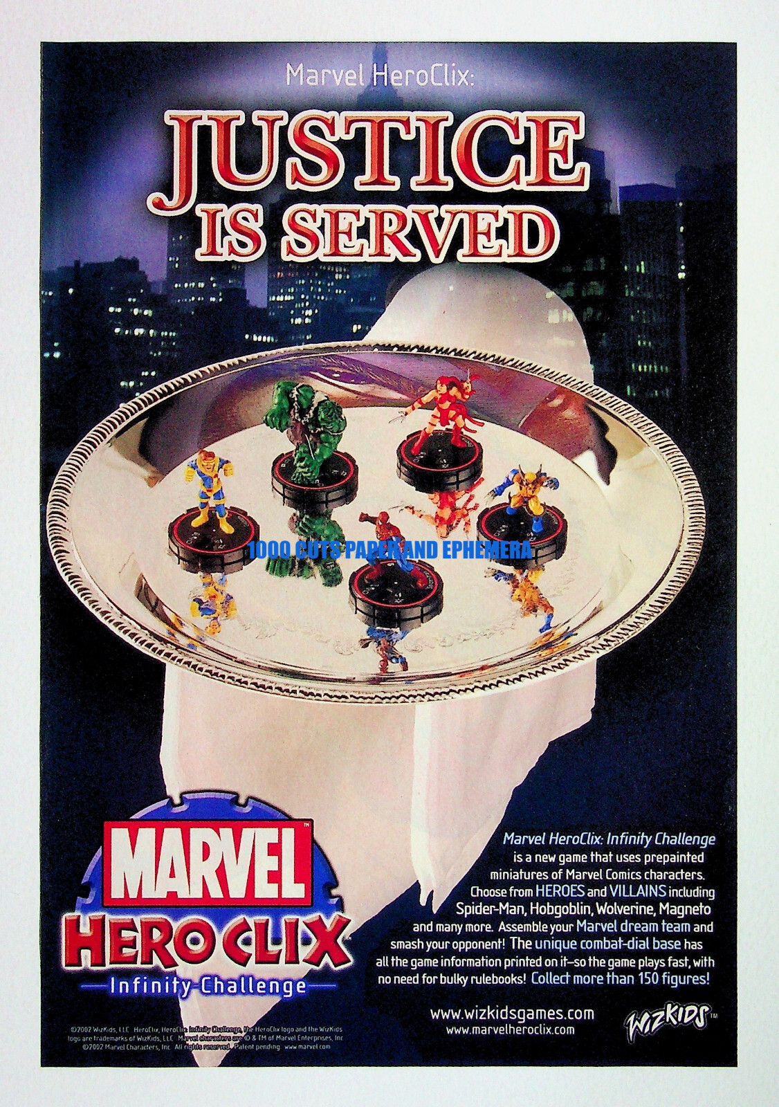 Marvel Comics Hero Clix Figures Wizkids 2002 Print Magazine Ad Poster ...