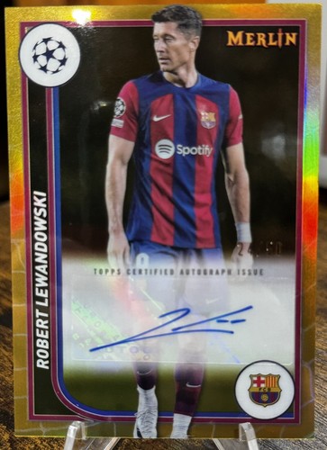 2024 Topps Merlin Robert Lewandowski /50 Auto Gold | eBay