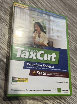 H&R Block Tax Cut Premium Federal + State 2006 Tax Year Windows and Mac ...