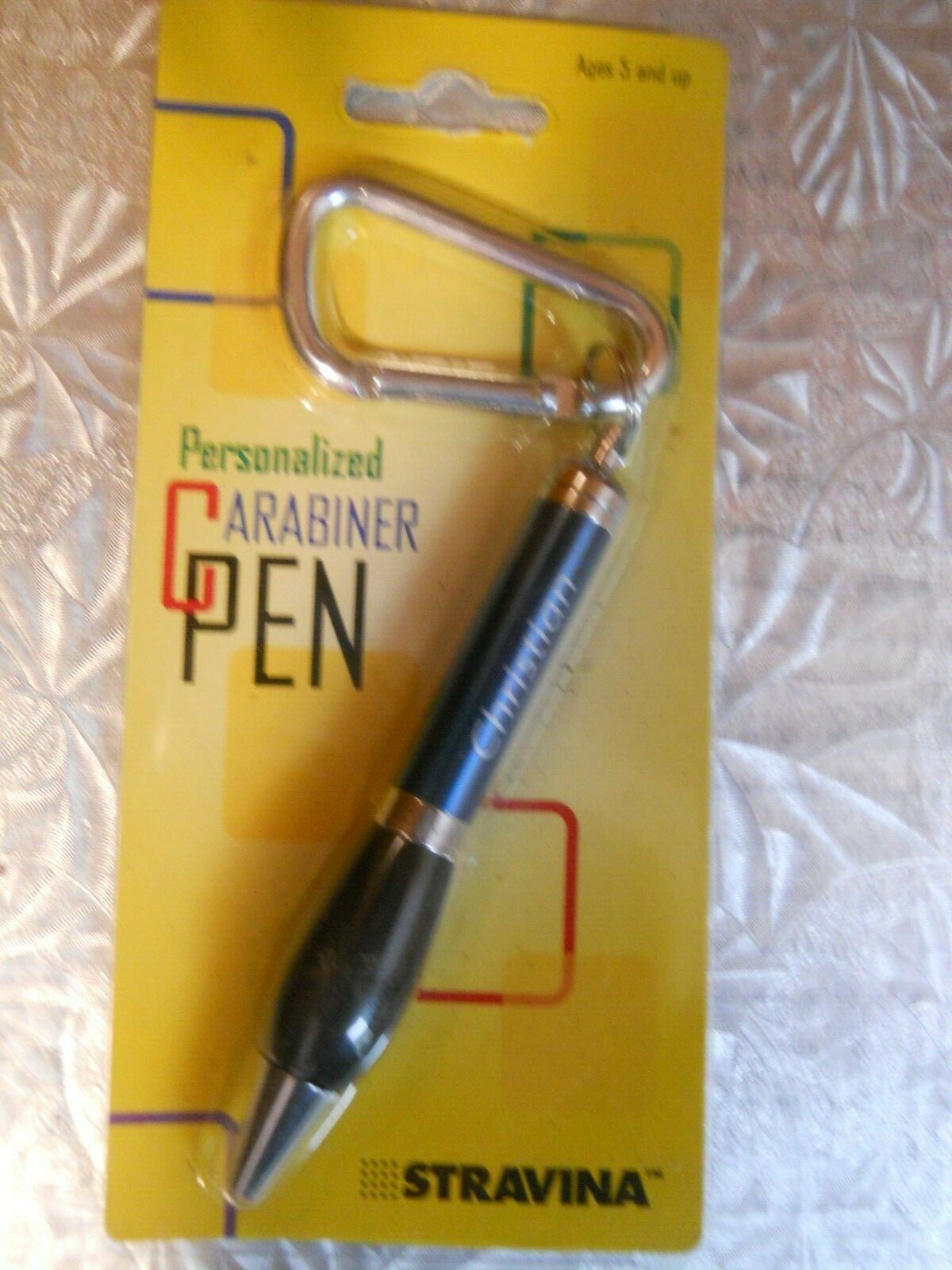 Stravina Personalized Caribiner Pen CHRISTIAN Blue Ink for sale online ...