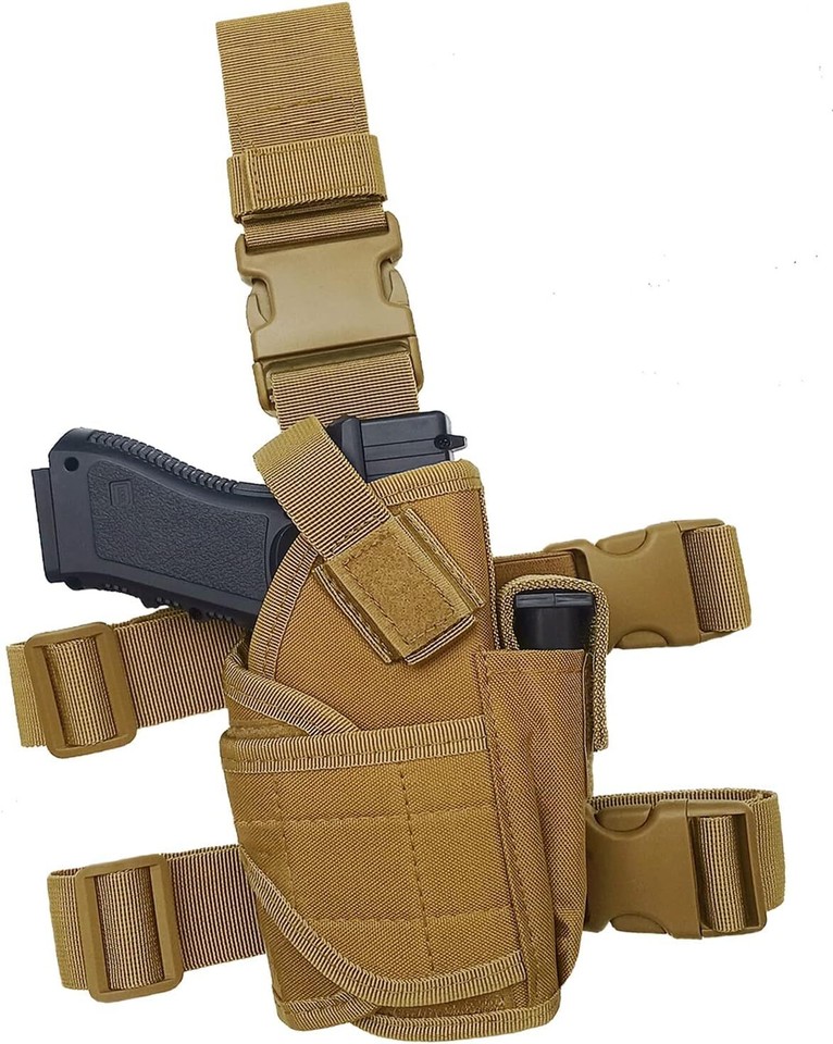 Military Drop Leg Holster Tactical Thigh Pistol Gun Pouch Right Hand ...
