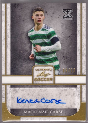 2022 Leaf Ultimate Soccer Mackenzie Carse Gold X-RC Rookie Auto RARE SP ...