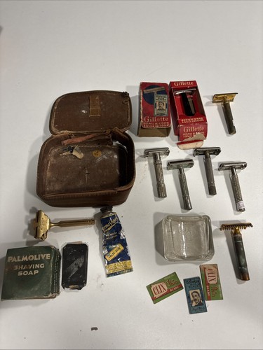 Vintage Safety Razor Lot Gillette G1, Gem Travel, Gillette Tech. 8 ...