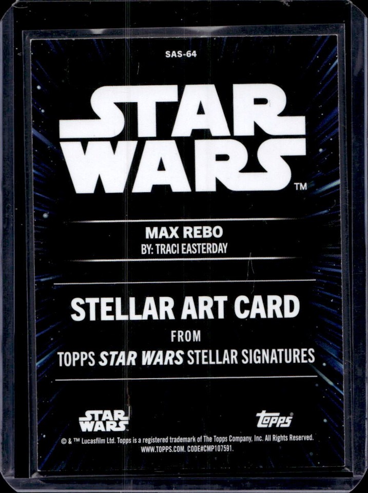 Max Rebo 2025 Topps Star Wars Stellar Art Card #SAS-64 Blue Foil /99 | eBay
