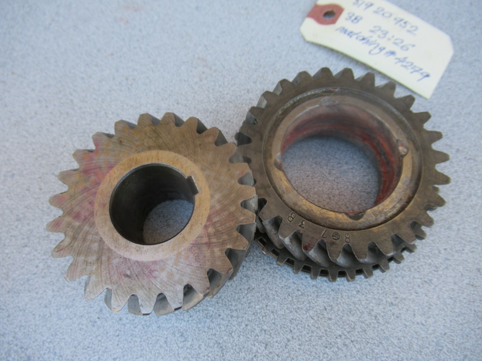 Porsche 356 519/644 Transmission Gear Set 3rd Gear 3B 23:26 matching ...