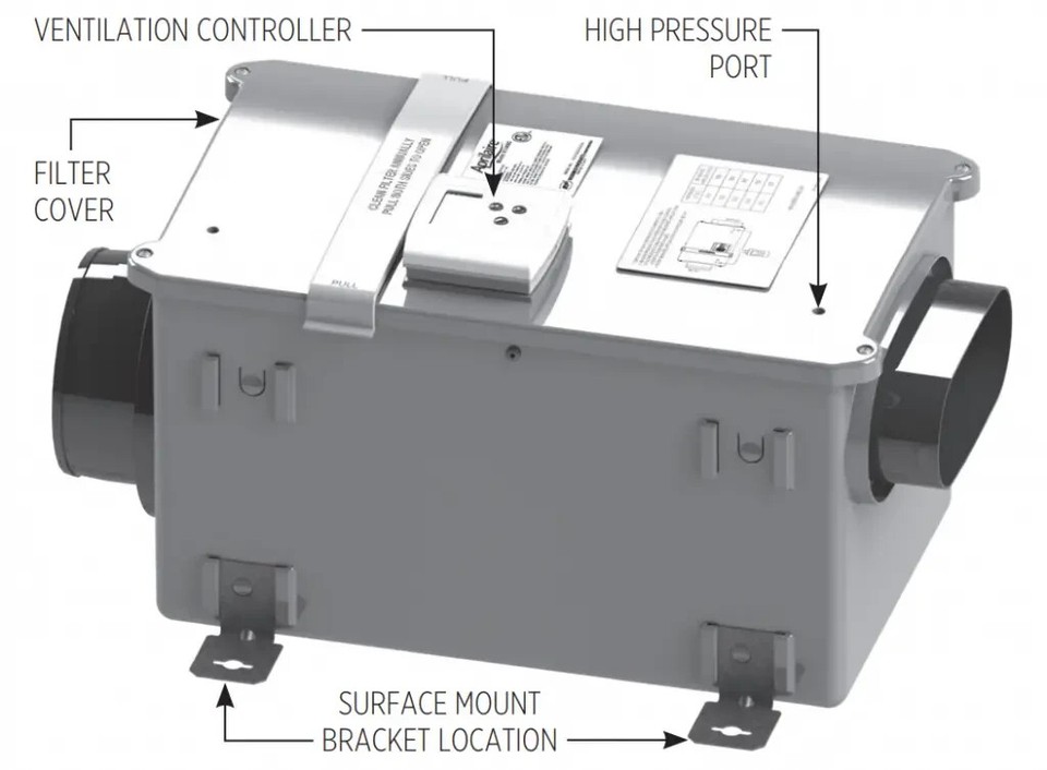 Aprilaire 8145 Fresh Air Ventilator Power Damper Intake W/ Controller ...