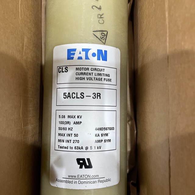 Eaton Cutler Hammer 5ACLS-3R Current Limiting Fuse 100 Amp 4.8 kv️ for ...