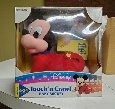 Vintage 1996 Disney Mattel Touch n Crawl Baby Mickey Mouse 14731 6-24M ...