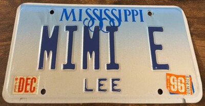 MIMI E Vanity License Plate Mississippi Coco Medical Imaging Machine ...