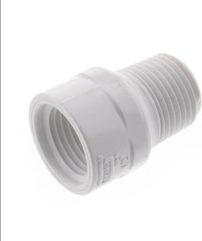 1/2 Inch PVC Sch. 40 Female x Male Adapter Riser Extension FPT x MPT 1/ ...