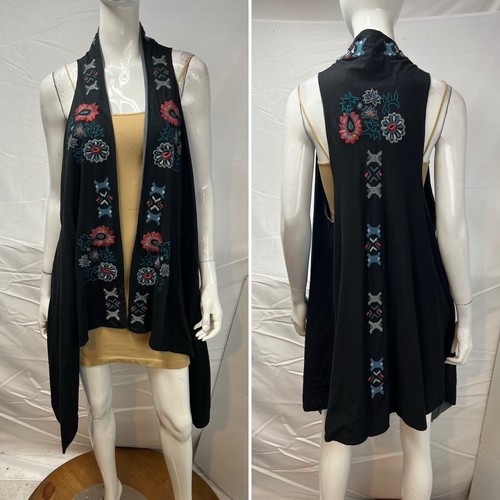 Anthropologie Women’s XL Reversible Embroidered Long Vest Waistcoat ...