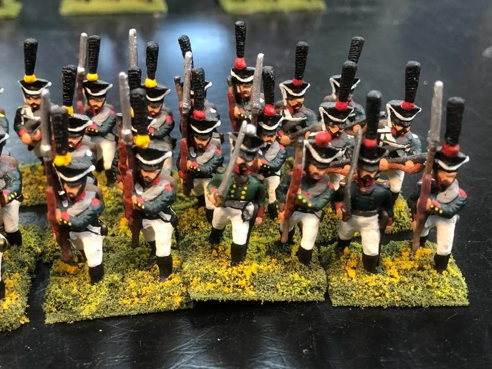 25mm painted metal Napoleonic Russian elites: light inf and grenadiers ...